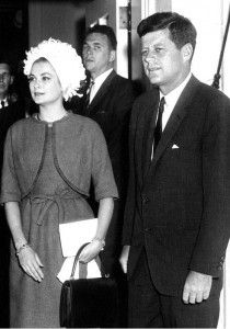 Princess Grace with US President John F Kennedy