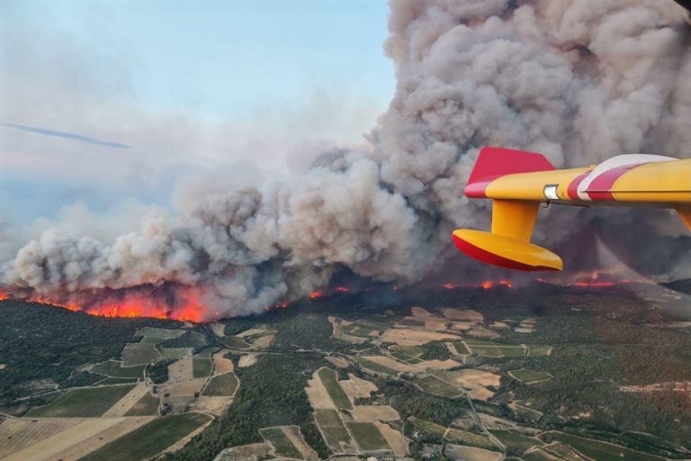 Southern France ravaged by fast-moving wildfire near Spanish frontier ...